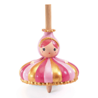 Djeco - Spinning Top Princess - Dark Pink | Discount Toy Co.