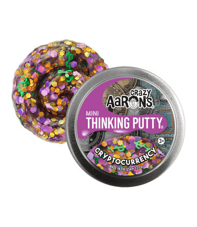 Crazy Aaron's mini Thinking Putty - Cryptocurrency 2" Tin | Discount Toy Co
