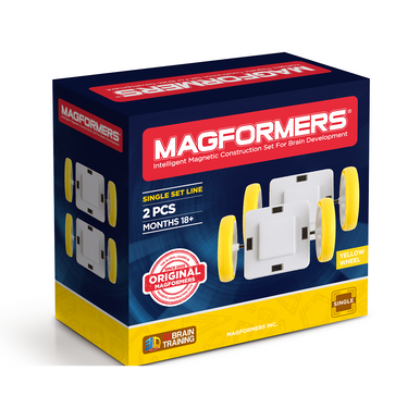 Magformers Single Wheel Set - Yellow