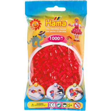 Hama Beads - Red - 1000 Beads | Discount Toy Co