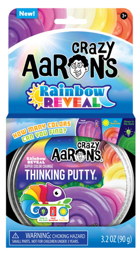 Crazy Aaron's Thinking Putty - Rainbow Reveal 4" Tin | Discount Toy Co