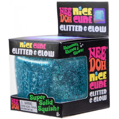 NeeDoh - Nice Cube Glitter & Glow - Blue | Discount Toy Co