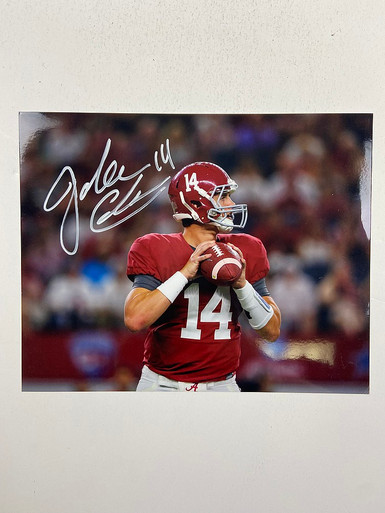 Jake Coker Autographed Alabama Crimson Tide Drop Back in Crimson 8x10 ...
