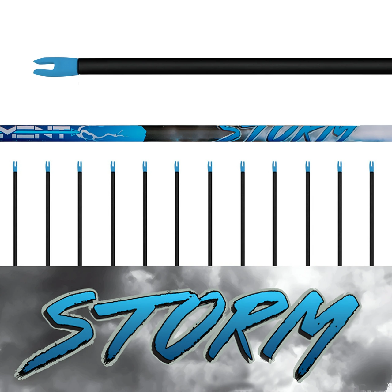 Storm Arrows 12 Pk. - Bare Shafts (.001 straightness) - Flying Arrow ...