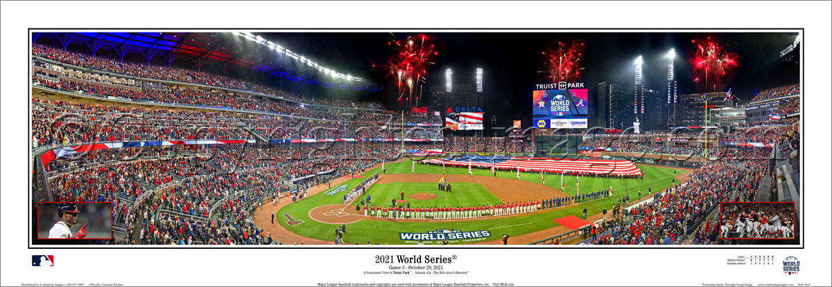 Atlanta Braves "First Pitch" at SunTrust Park Panoramic Framed Poster ...