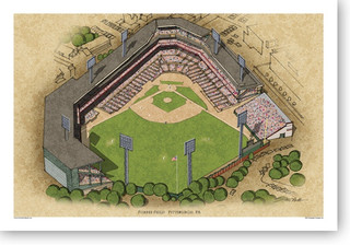 Pittsburgh Pirates at Forbes Field Aerial Print - the Stadium Shoppe