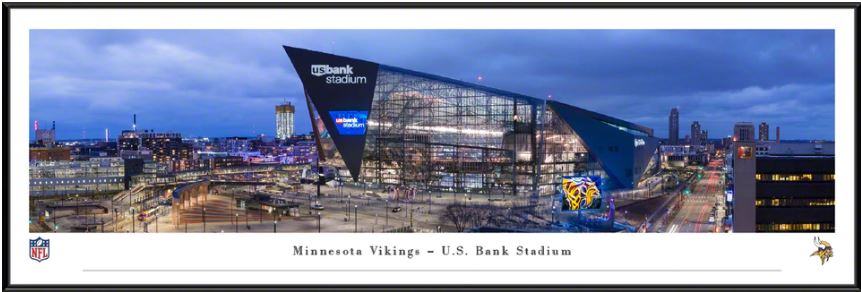 Minnesota Vikings at US Bank Stadium "Exterior" Panoramic Poster - the ...