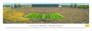 Michigan Wolverines at Michigan Stadium Panorama Poster - the Stadium ...
