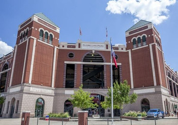 Texas Rangers at Globe Life Park Exterior Print - the Stadium Shoppe