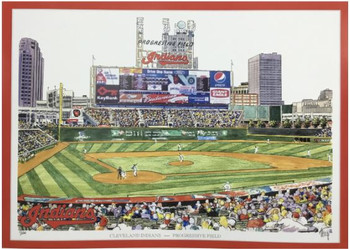 Progressive Field - Cleveland Indians Art Print - the Stadium Shoppe