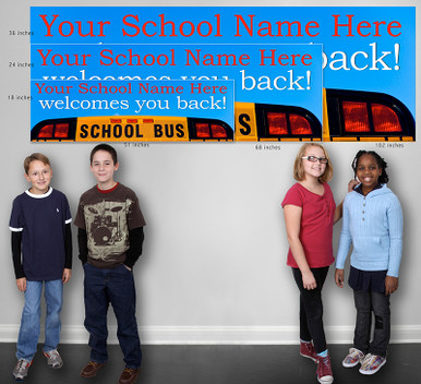 Welcome Back School Bus Banner