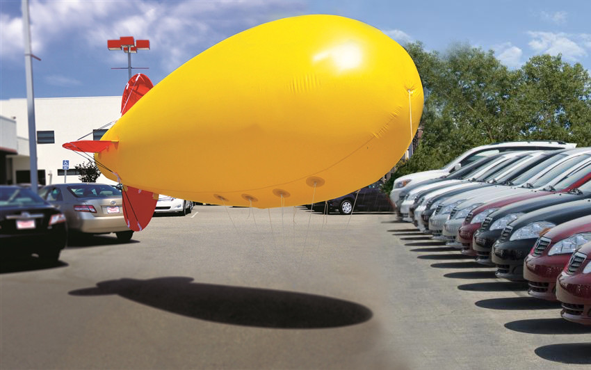 '17' PVC Blimp Shaped Helium Inflatable Balloons (Blank)