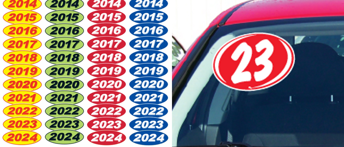 Auto Stickers & Magnets - Windshield Stickers - Year Models - Park ...