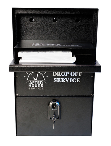 Wall Mount or Pedestal Mount Self-Contained Night Drop Box