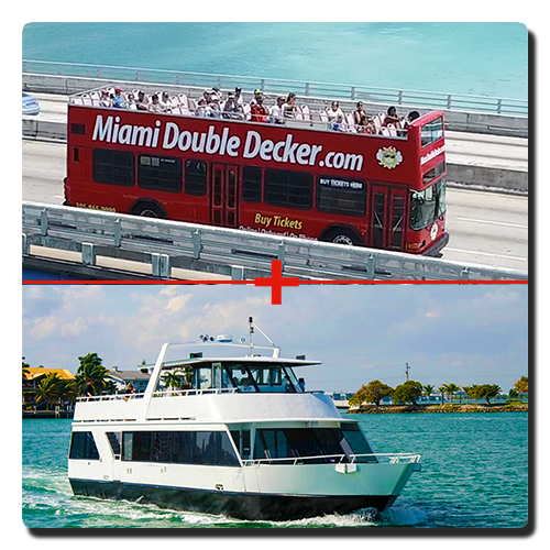 Miami Double Decker Bus Tour | Hop on Hop Off $24