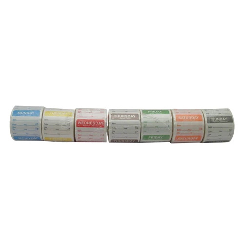 Franklin 81431 Ultra-Removable 2 in x 2 in 7 Day Use By Labels | Allpoints