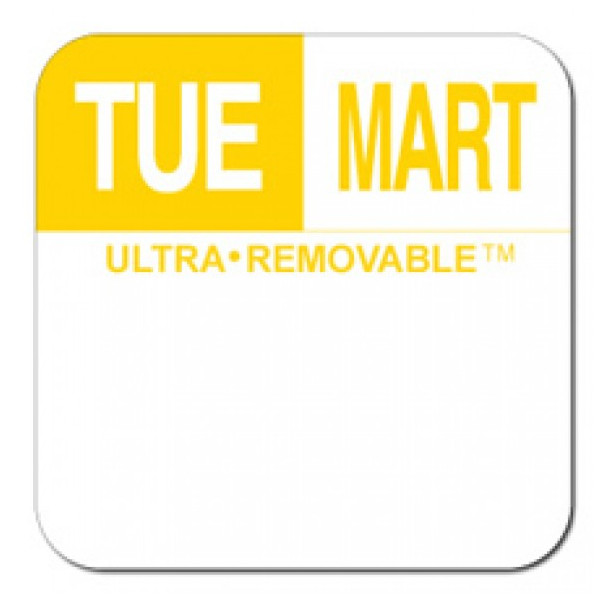 Dot-It U553 1 in Ultra-Removable™ Square Tuesday Label | Allpoints