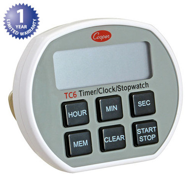 Cooper-Atkins TC6-0-8 24 hr Digital Timer | Allpoints