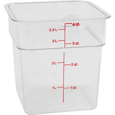 4SFSCW135 Cambro 4 qt CamSquare® Food Storage Container | Allpoints