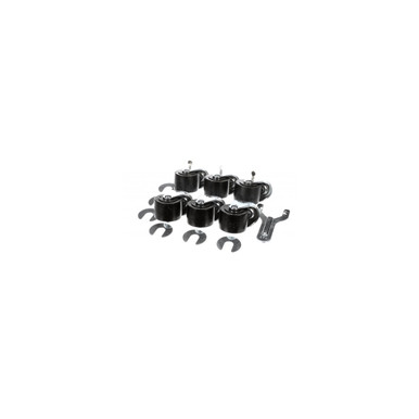 True 830281 True Caster 2-1/2 Set/6 1/2 Stem Silver 3)Locking/3)N ...