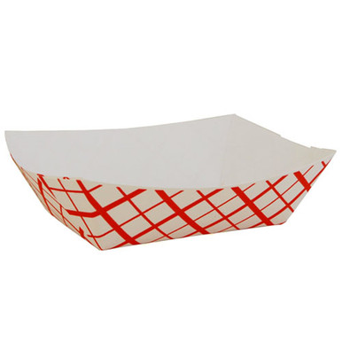 Southern Champion 429 5 lb Red Plaid Food Tray | Allpoints