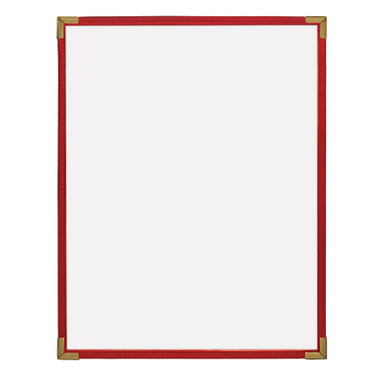 KNG 3965REDGLD 8 1/2 in x 11 in Single Red and Gold Menu Cover | Allpoints