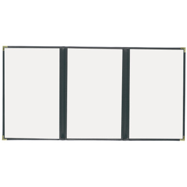 3975BLKGLD KNG 8 1/2 in x 11 in Triple Black and Gold Menu Cover ...