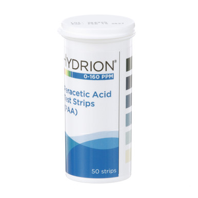 Micro Essential Laboratory PAA-160 Hydrion Peracetic Acid Test Strips ...