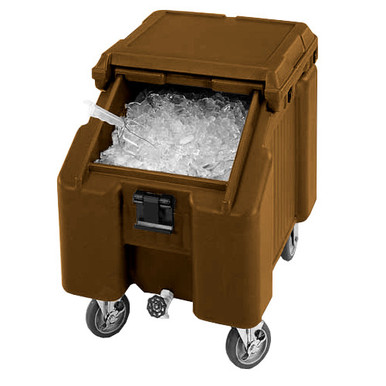 Cambro ICS100L131 100 lb Dark Brown Slat Top Ice Caddy | Allpoints