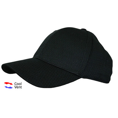 Chef Works BCCV-BLK Cool Vent Black Baseball Cap | Allpoints