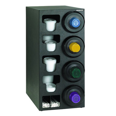 Dispense-Rite SLR-C-4RBT Black Polystyrene Countertop Cup Dispensing ...