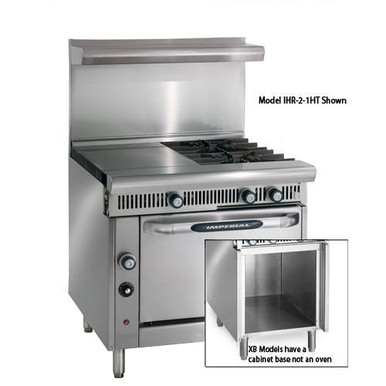 Imperial IHR-2-1HT-XB 36 in 2-Burner Diamond Series Gas Range w/Hot Top ...