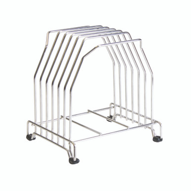 San Jamar KLRST 6-Slot Stainless Steel Cutting Board Rack | Allpoints