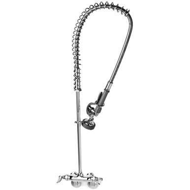 T&S Brass B-2261-B Adjustable Wall Mount Spring Action Pre-Rinse ...