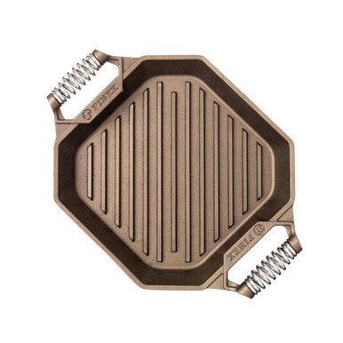 Lodge G12-10002 12" Cast Iron Grill Pan; FINEX, Double Handle | Allpoints