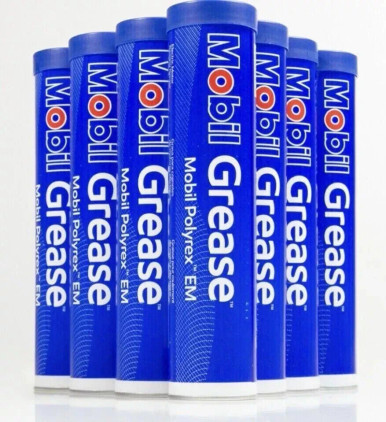Mobil Polyrex EM Electric Motor Grease; Blue; Polyurea; 10-14oz tubes