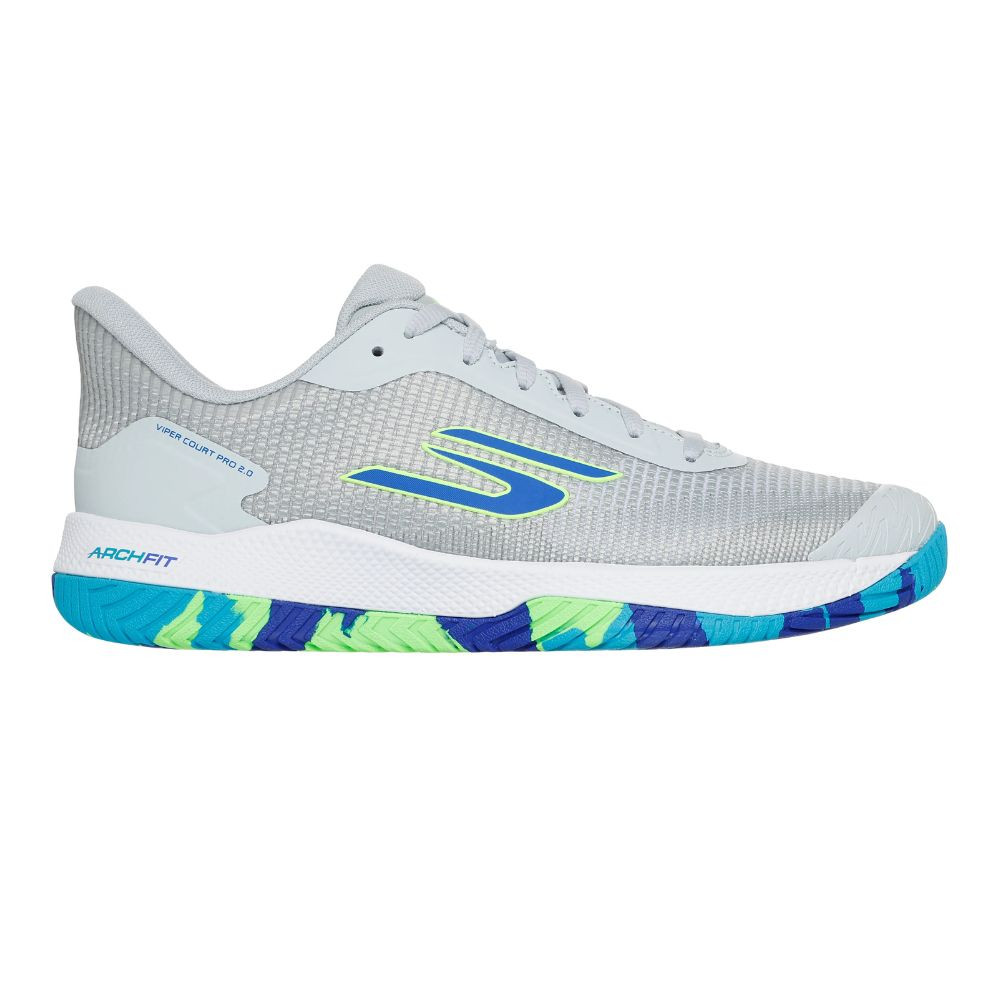 Skechers Viper Court Pro 2.0 Grey Men's Shoe | Fast, Free Shipping!