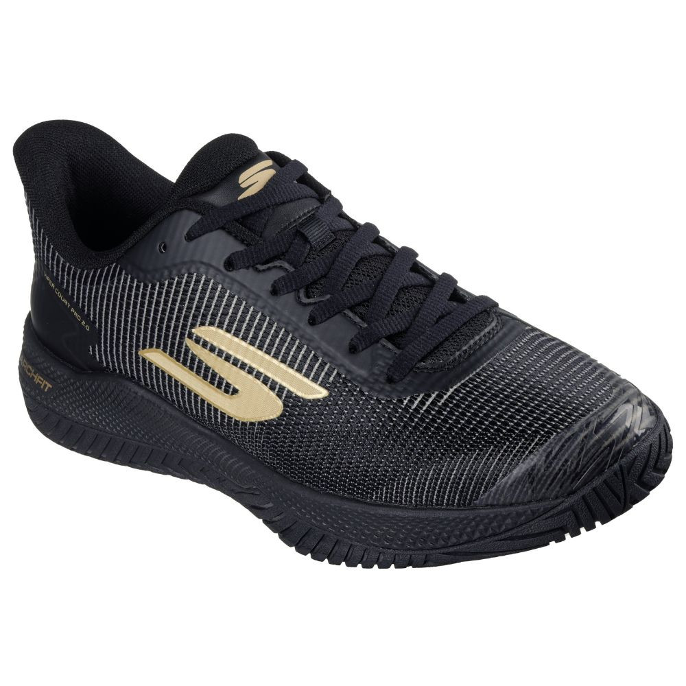 Skechers Viper Court Pro 2.0 Black/Gold Men's Shoe | Fast, Free Shipping!
