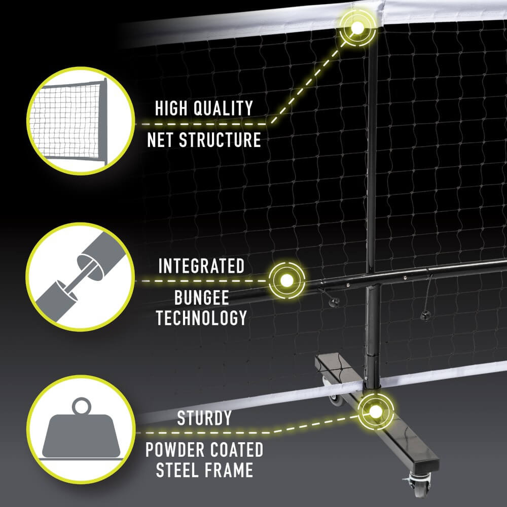 Franklin Portable Pickleball Net System with Wheels | Fast, Free Shipping!