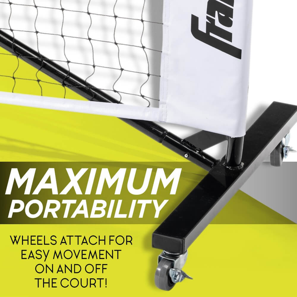 Franklin Portable Pickleball Net System with Wheels | Fast, Free Shipping!