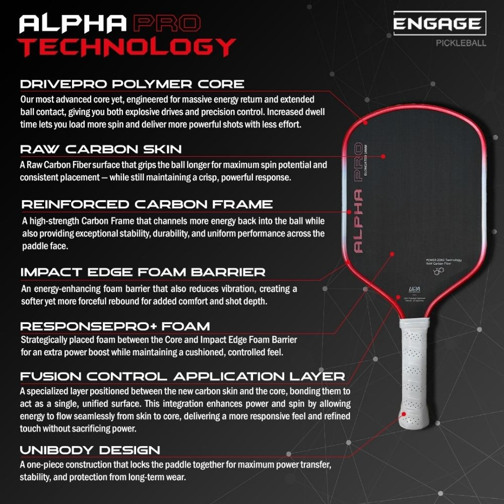 Engage Pursuit Alpha Pro 16mm Pickleball Paddle
