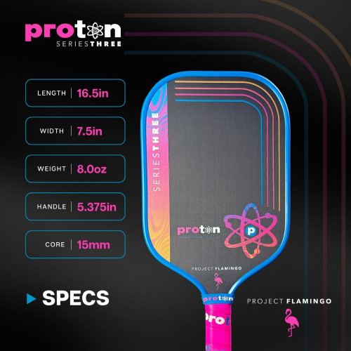 Proton Series Three Pickleball Paddle - Project Flamingo | Pickleball ...