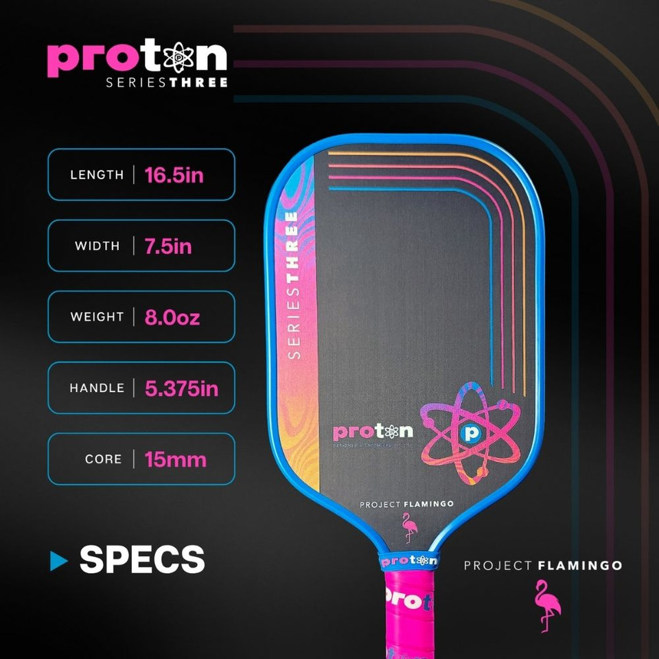 Proton Series Three Pickleball Paddle - Project Flamingo | Pickleball ...