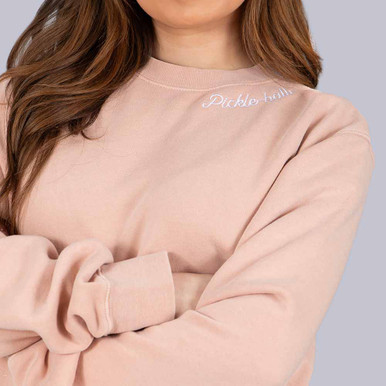Heritage Pickle-ball Embroidered Cursive Crew Neck Sweatshirt ...