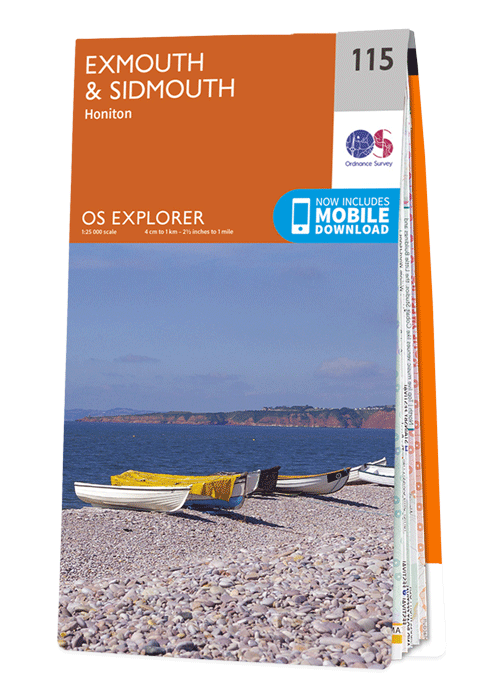 OS 115 Explorer Map for Exmouth and Sidmouth | OS Maps