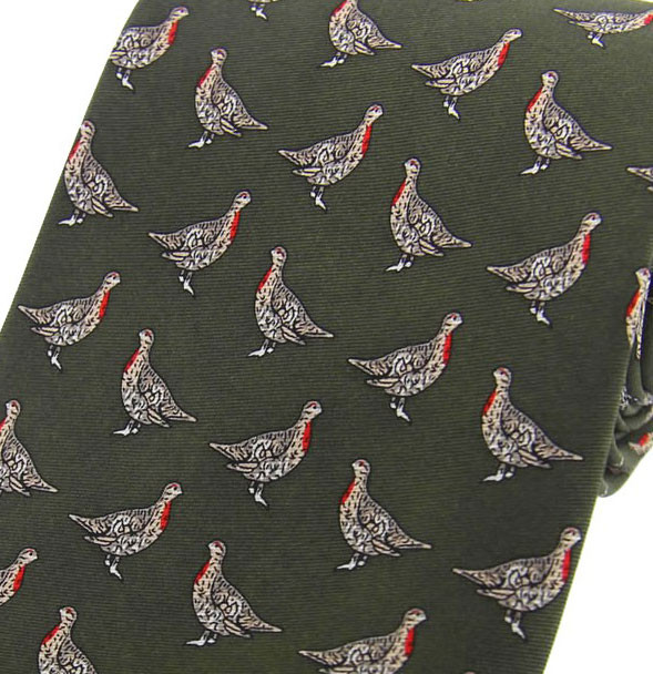 Soprano Luxury Partridge Silk Tie | Luxury Gift Ideas