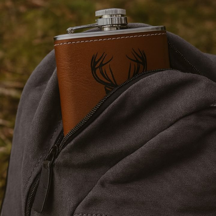 Shotgun Cartridge Leather Hip Flask | Shooters Hip Flask