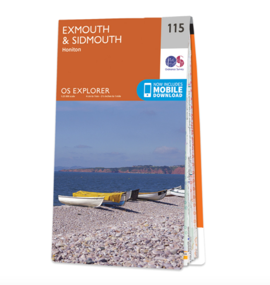 OS 115 Explorer Map for Exmouth and Sidmouth | OS Maps