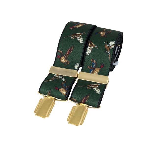 Green Flying Game Birds Braces | Country Braces