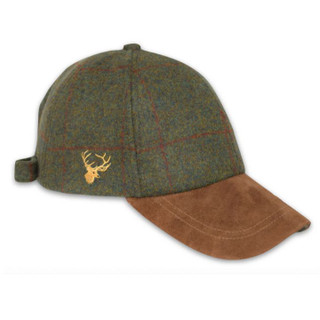 Stag Head Tweed Baseball Caps in Green | Hats and caps